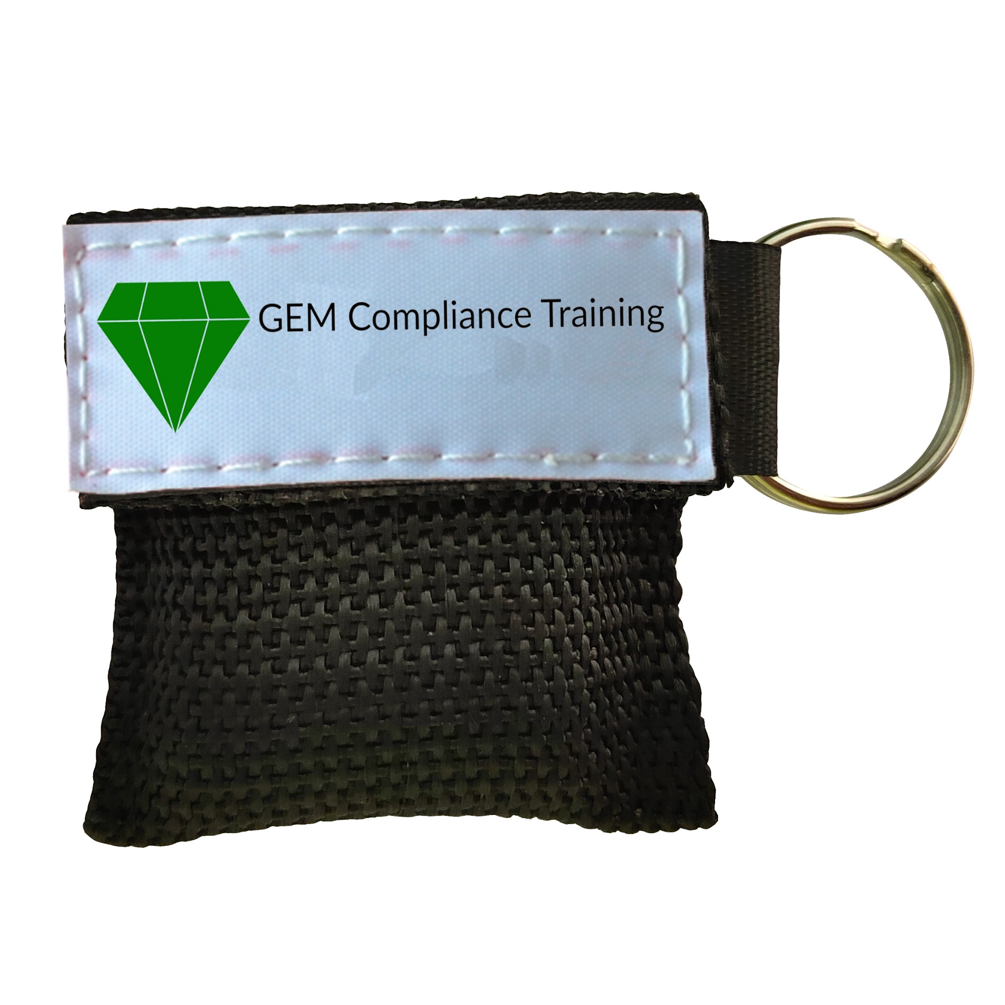 CPR Keyrings with GEM logo on black