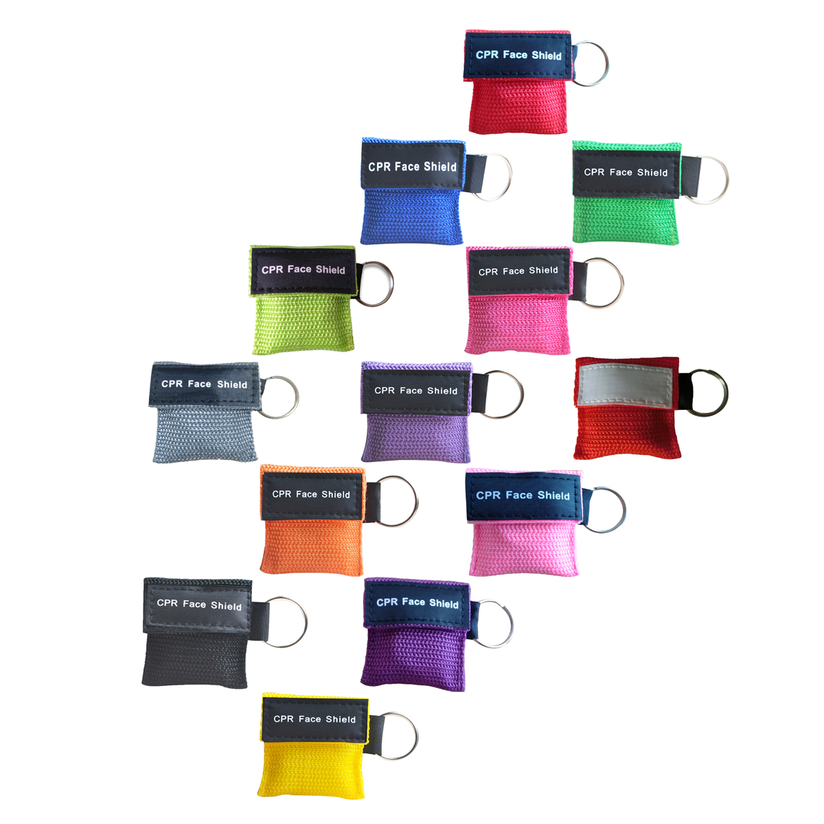 50pcs/lot CPR Resuscitator Mask Keychain Key Ring Emergency Face Shield ...